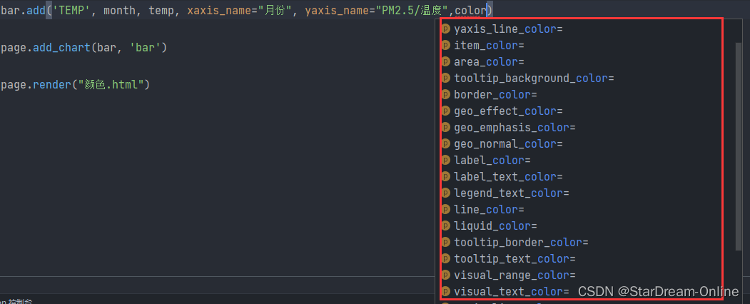 pyecharts 图表更改颜色_pyecharts改变条形图颜色-CSDN博客