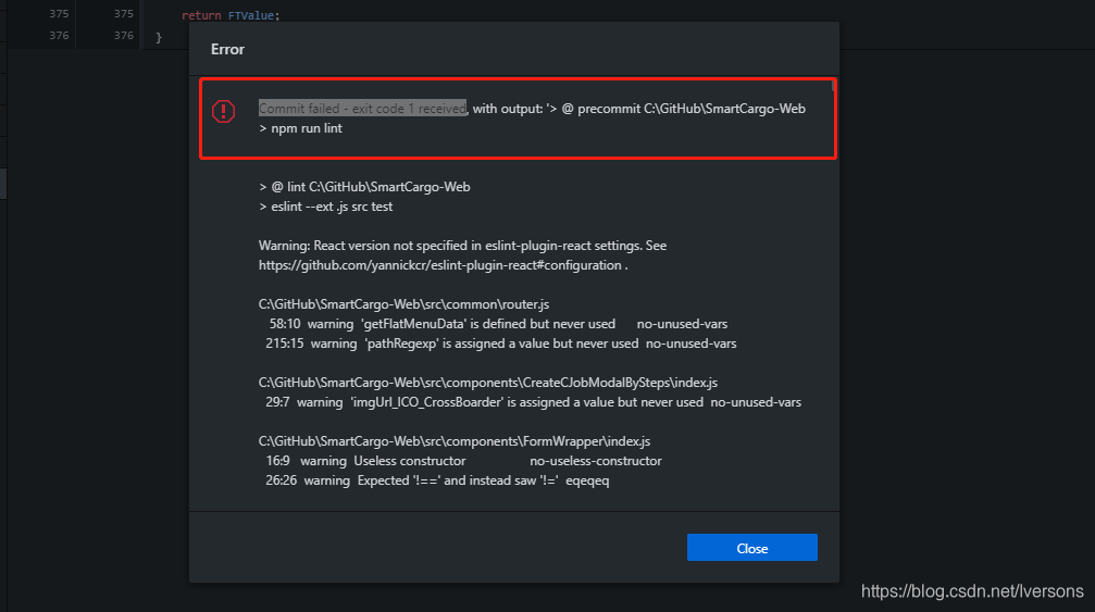 GitHub Desktop 提交代码时出现：Commit failed - exit code 1 received 的解决办法_1 commit received during the ...