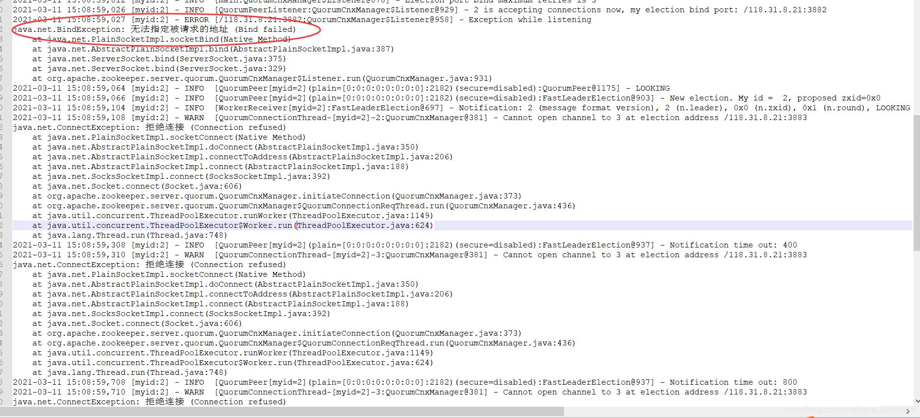 zookeeper 单服务器的集群搭建_zk exception causing close of session-CSDN博客