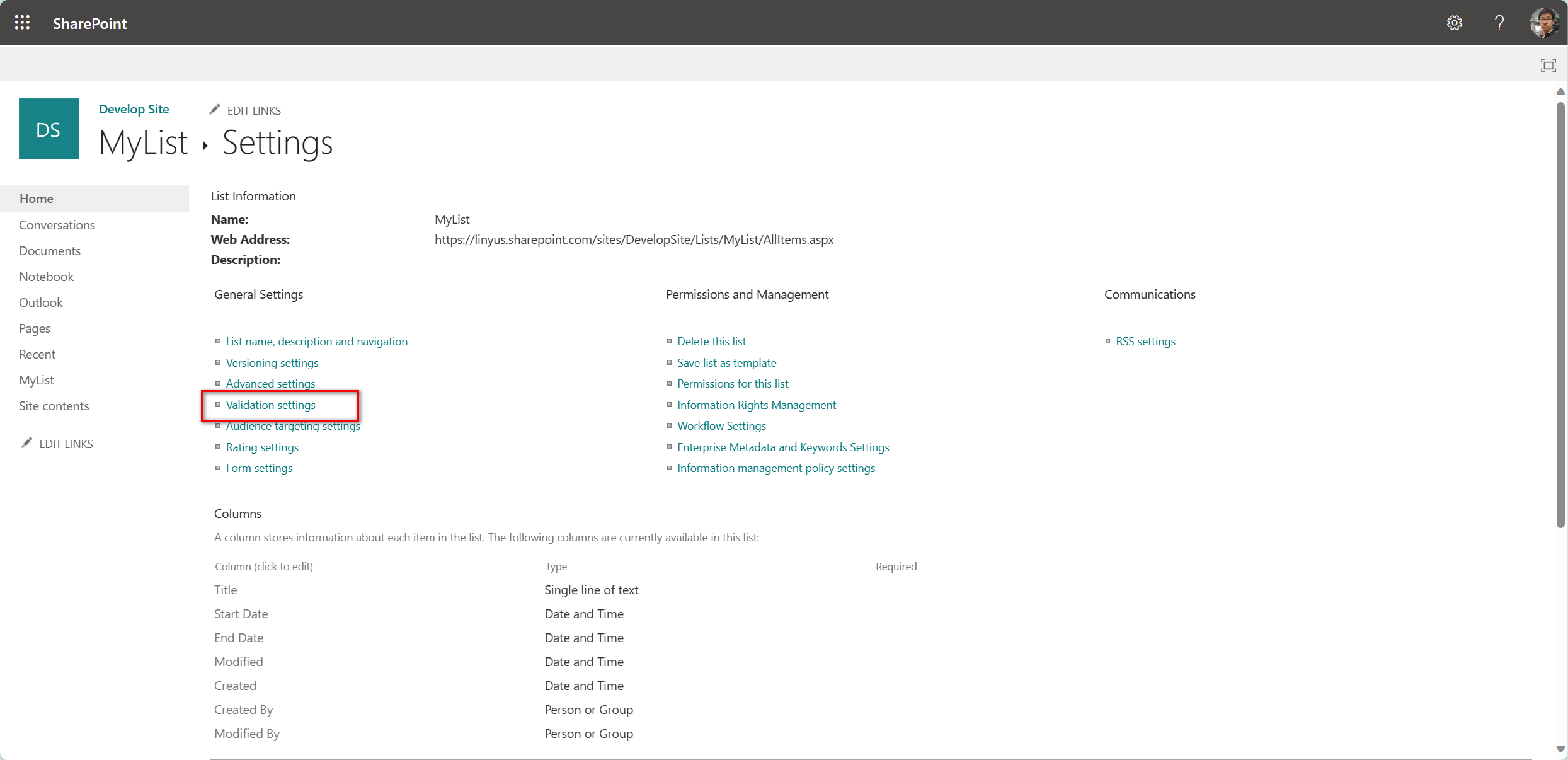 SharePoint Online 配置列表验证-CSDN博客