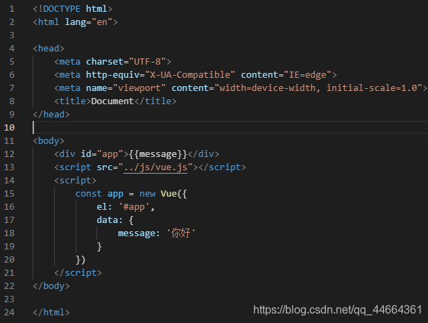 在VScode中创建一个简单的vue模板_用vescode写一个vue demo-CSDN博客
