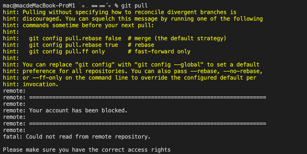 解决Git出现Your account has been blocked报错_git your account has been ...