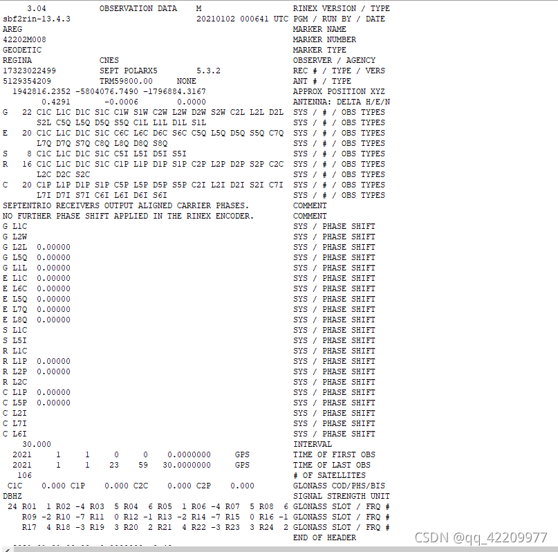 RINEX 3.04_matlab读取rinex3.04-CSDN博客