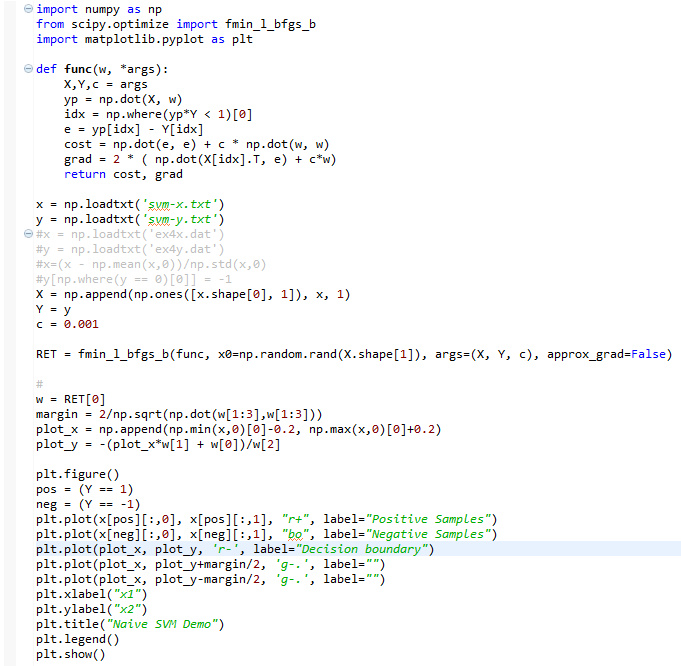 【SVM之菜鸟实现】 python版_svm实验报告python-CSDN博客