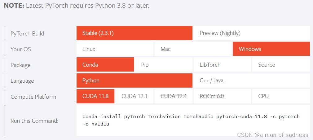 PyTorch环境配置及安装-CSDN博客
