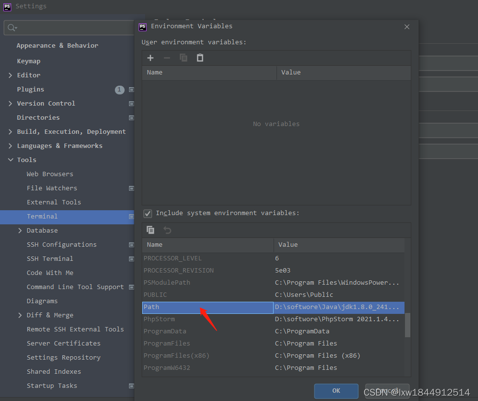 phpstorm里边terminal 与cmd 不一致_webstorm 终端和cmd 不同步-CSDN博客