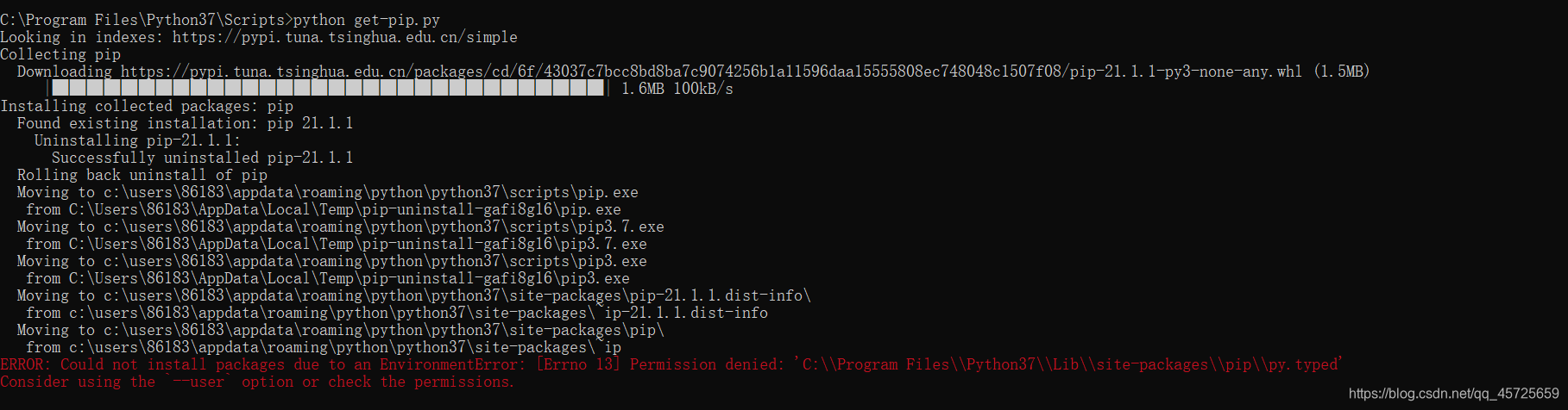 ERROR: Could not install packages due to an EnvironmentError-CSDN博客