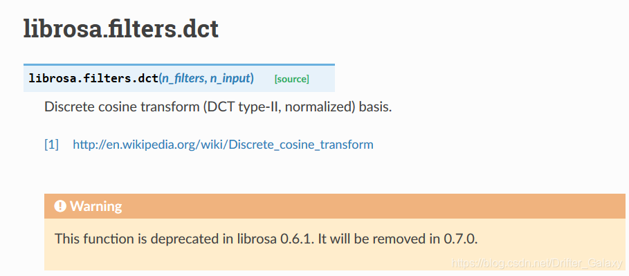 AttributeError: module 'librosa.filters' has no attribute 'dct'-CSDN博客