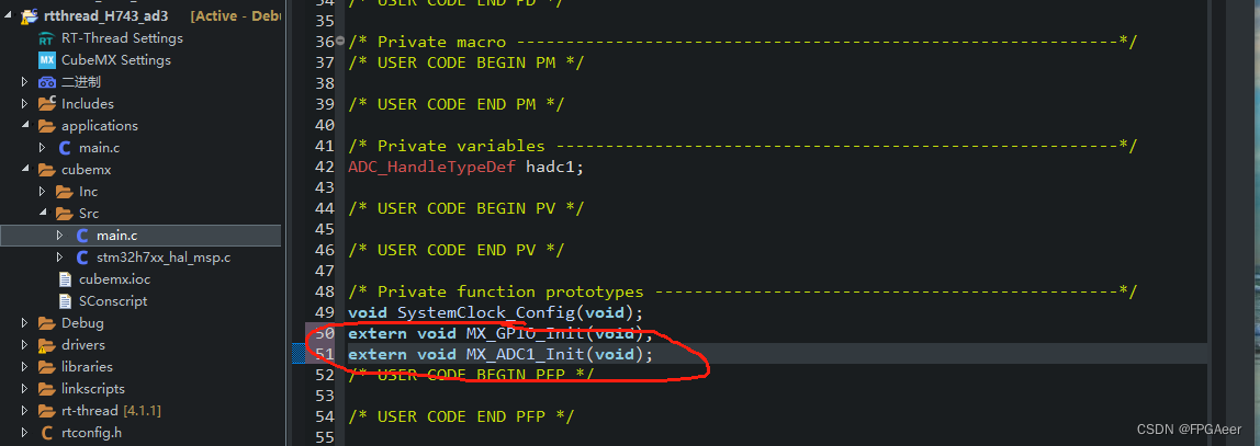 RT-Thread Studio与CubeMX联合编程之rtthread stm32h743的使用（五）adc设备使用_stm32h743 adc-CSDN博客