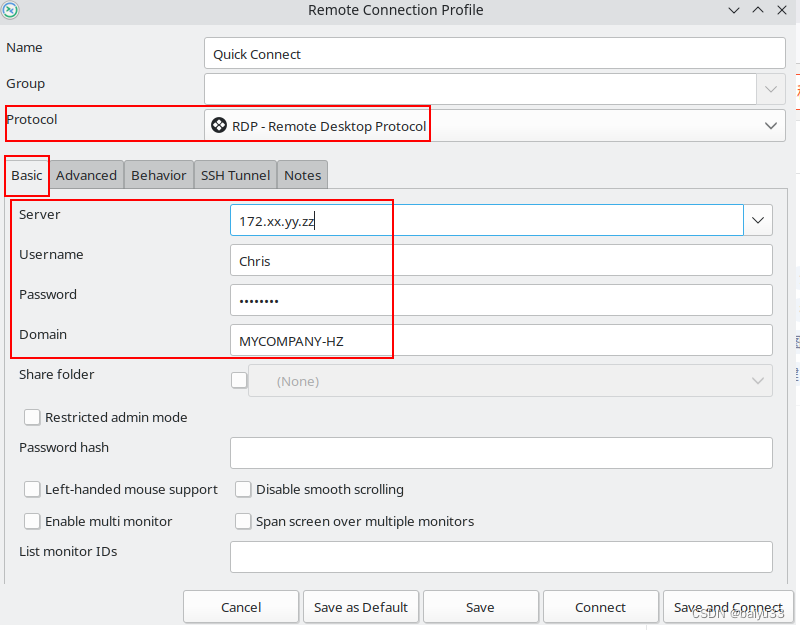 ubuntu使用Remmina远程连接Windows桌面_remmina连接windows远程桌面-CSDN博客