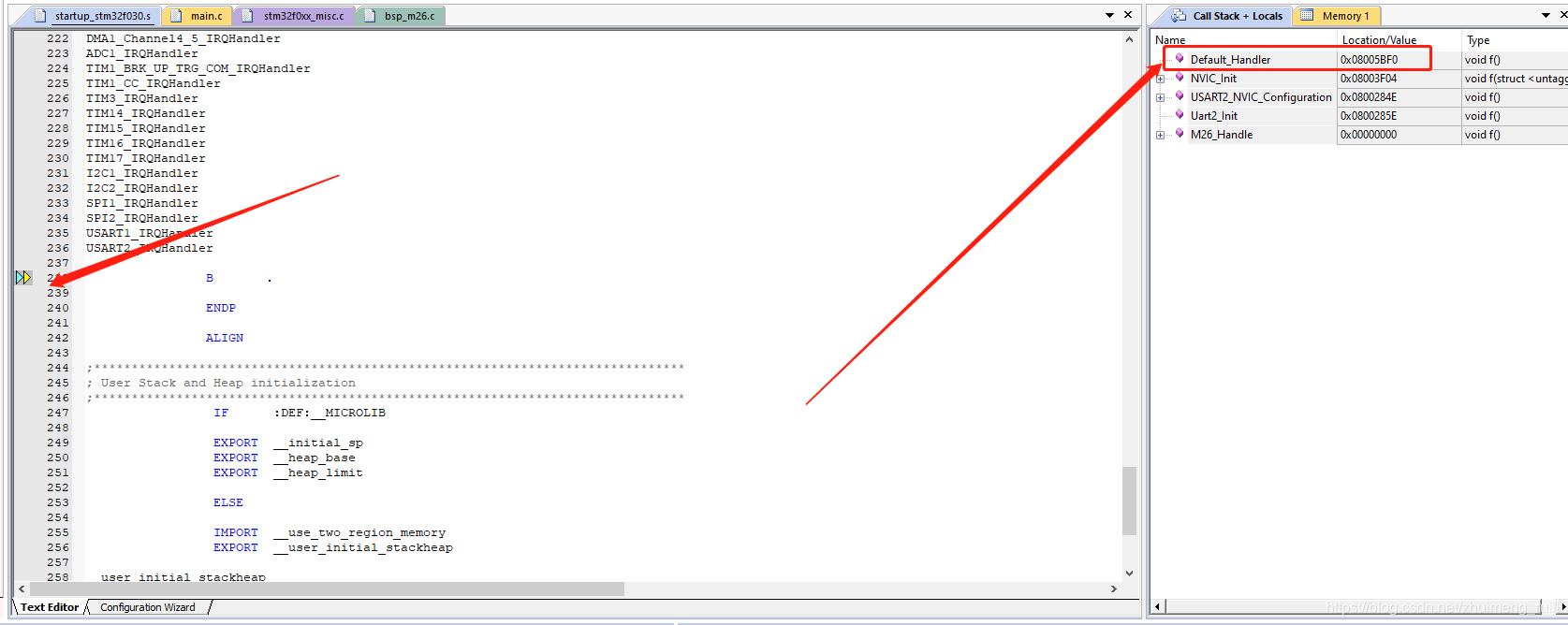 keil 仿真时进入 Default_Handler_keil default handler-CSDN博客