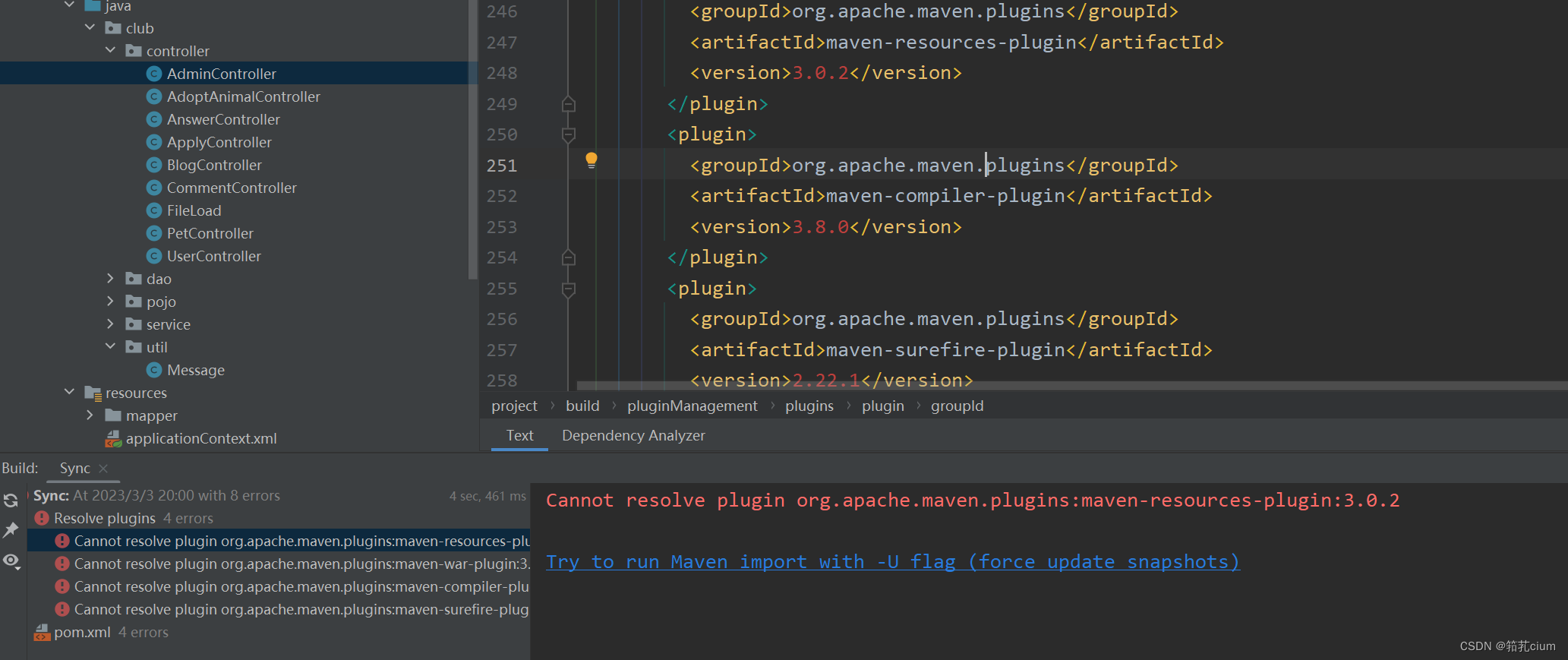 Plugin ‘org.apache.maven.plugins:maven-resources-plugin:3.0.2‘ not found_plugin 'org.apache ...