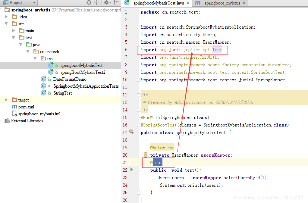 记录下在使用springboot时, 无法导入@RunWith注解的问题_runwith pom-CSDN博客
