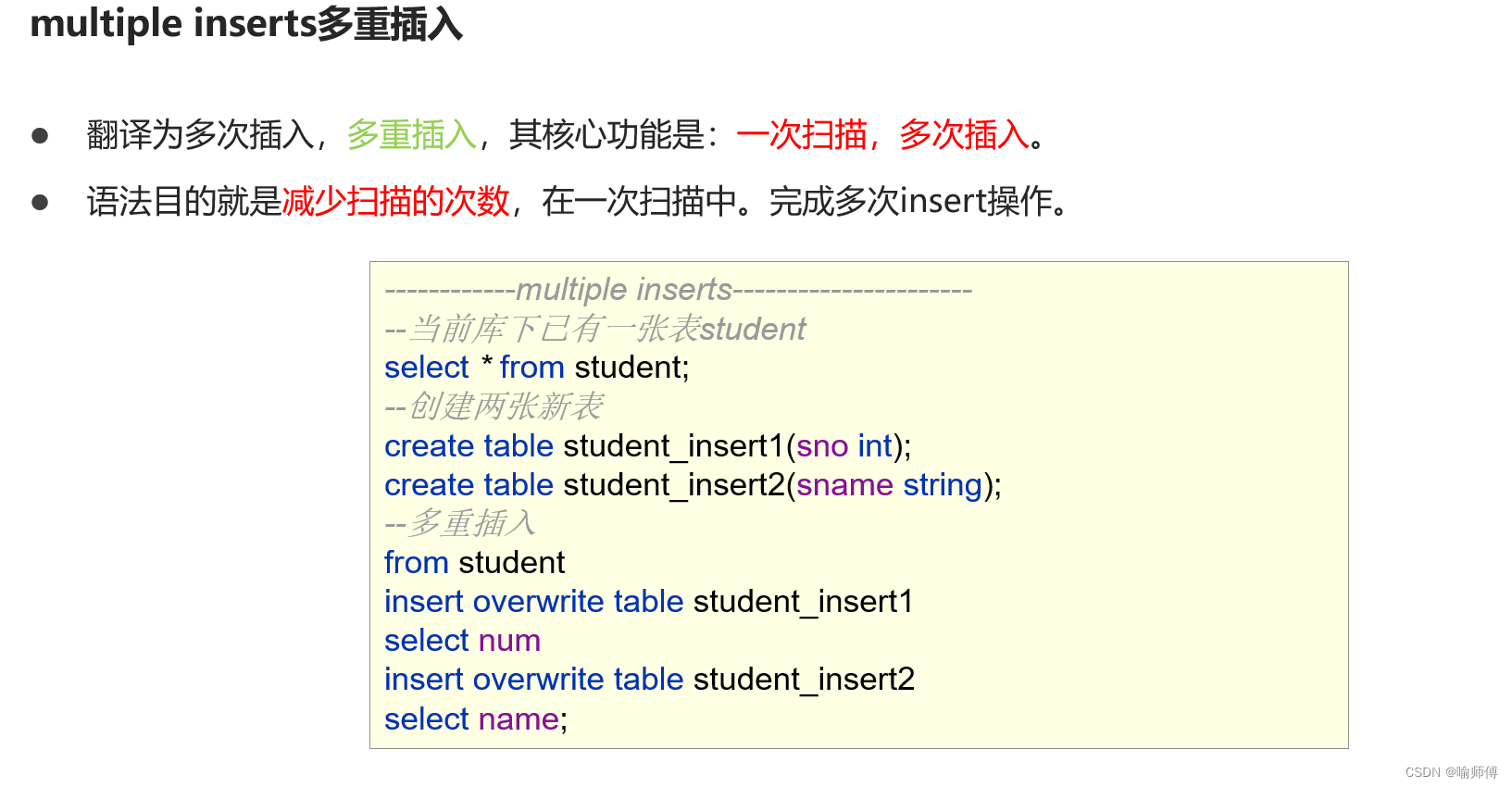 Hive SQL-DML-insert插入数据-CSDN博客