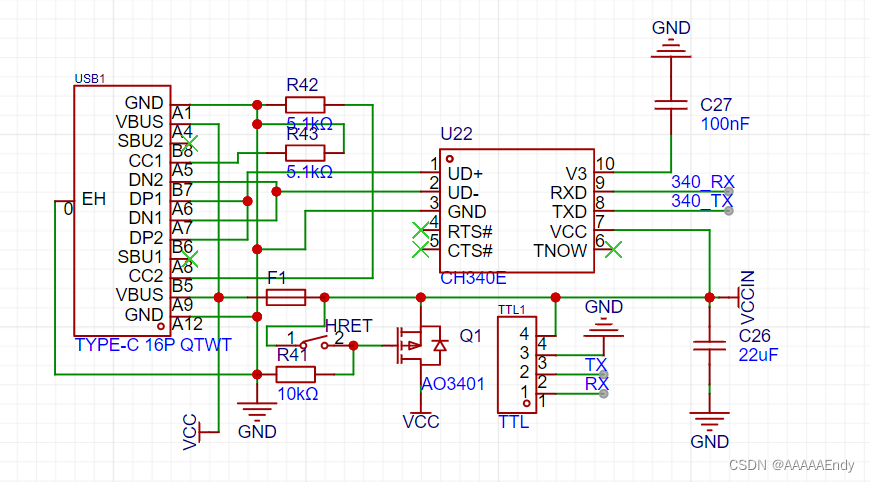在画STC32的CH340E下载电路遇到的问题-CSDN博客