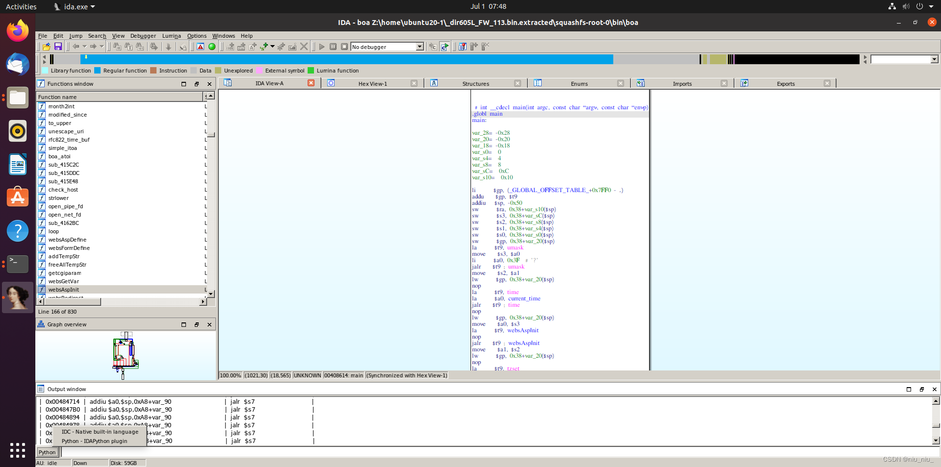 IDA及插件MIPSROP安装——《揭秘家用路由器0day漏洞挖掘技术》学习笔记_ida插件安装-CSDN博客