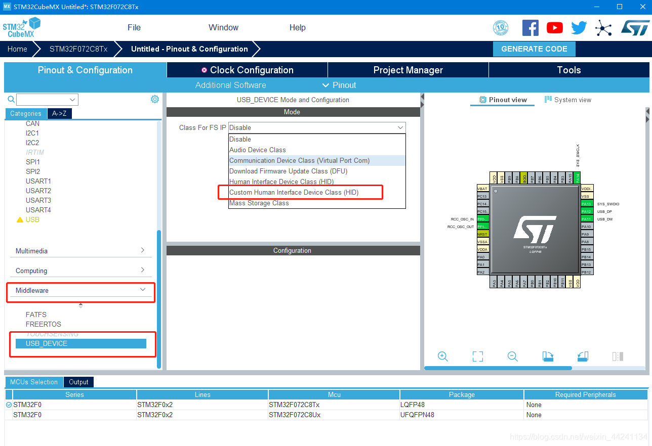 【STM32】使用STM32CubeMX创建CustomHID设备_cubemx custom hid-CSDN博客