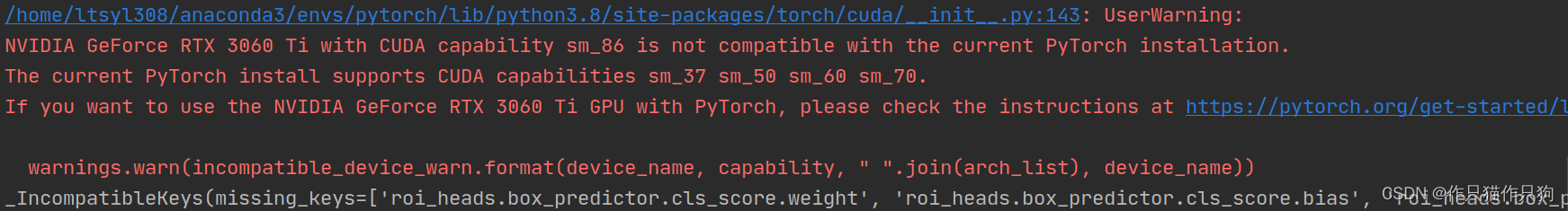 出现错误(已解决)runtimeerror Cuda Error No Kernel Image Is Available For Execution On The Device Cuda