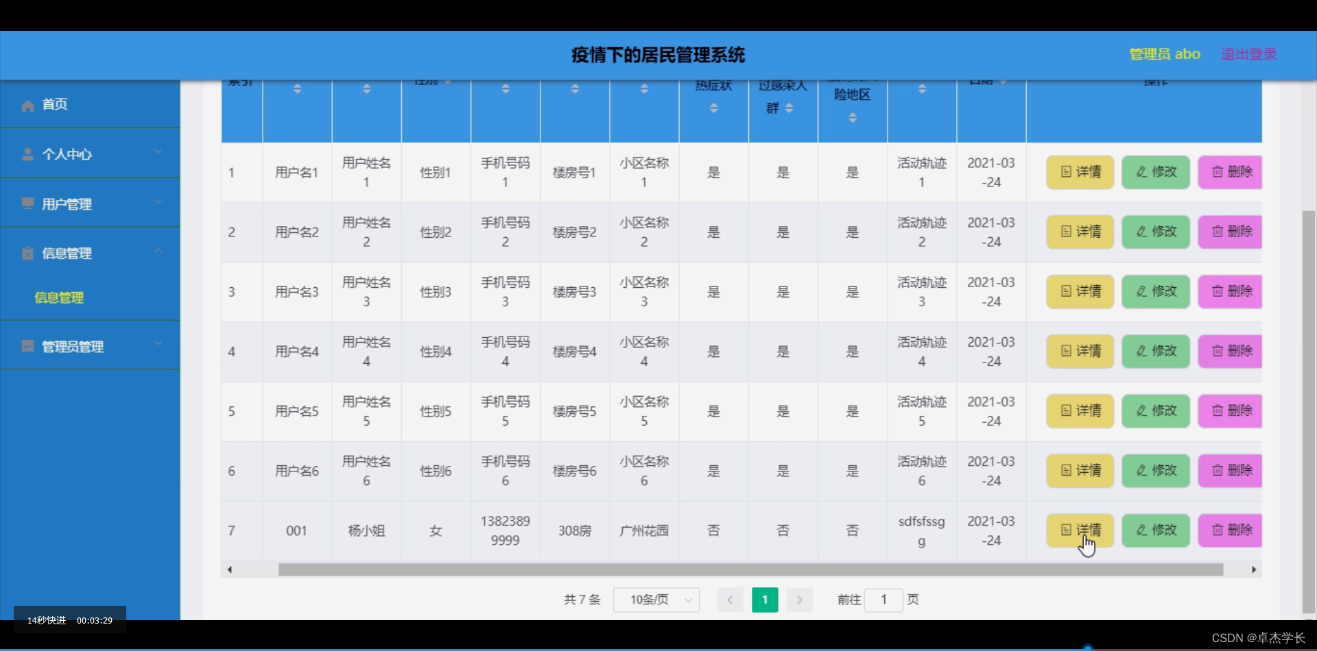 Java毕设项目疫情下的居民管理系统计算机（附源码系统数据库lw）java 开源居民管理系统 Csdn博客
