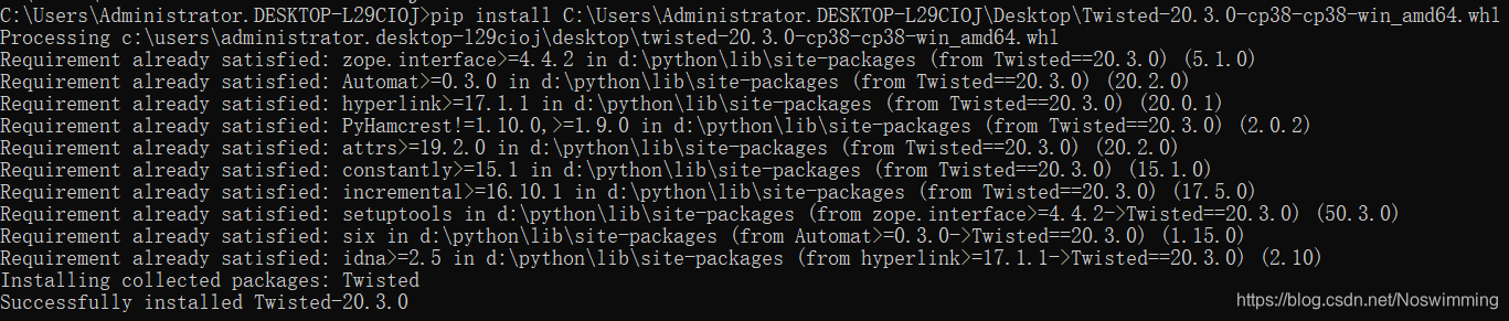 安装scrapy出现Failed building wheel for Twisted解决办法_error: failed building wheel for webview-CSDN博客
