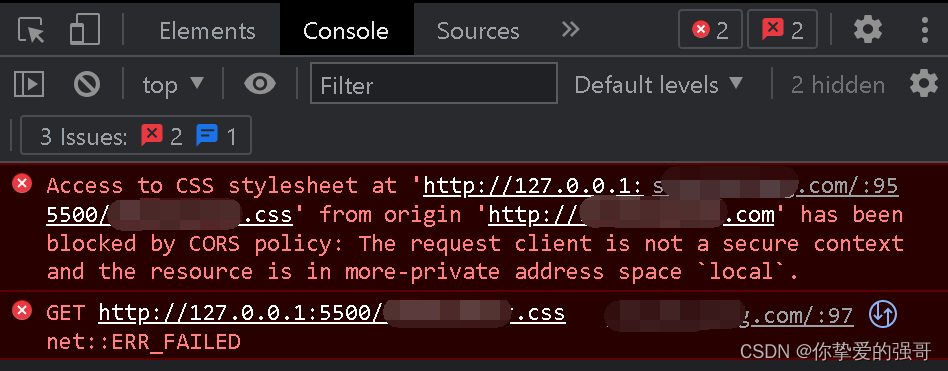 Access to CSS stylesheet at ‘http://127.0.0.1:5500/XXX‘ from origin..如何解决不能通过现网访问本地路径文件css、js ...
