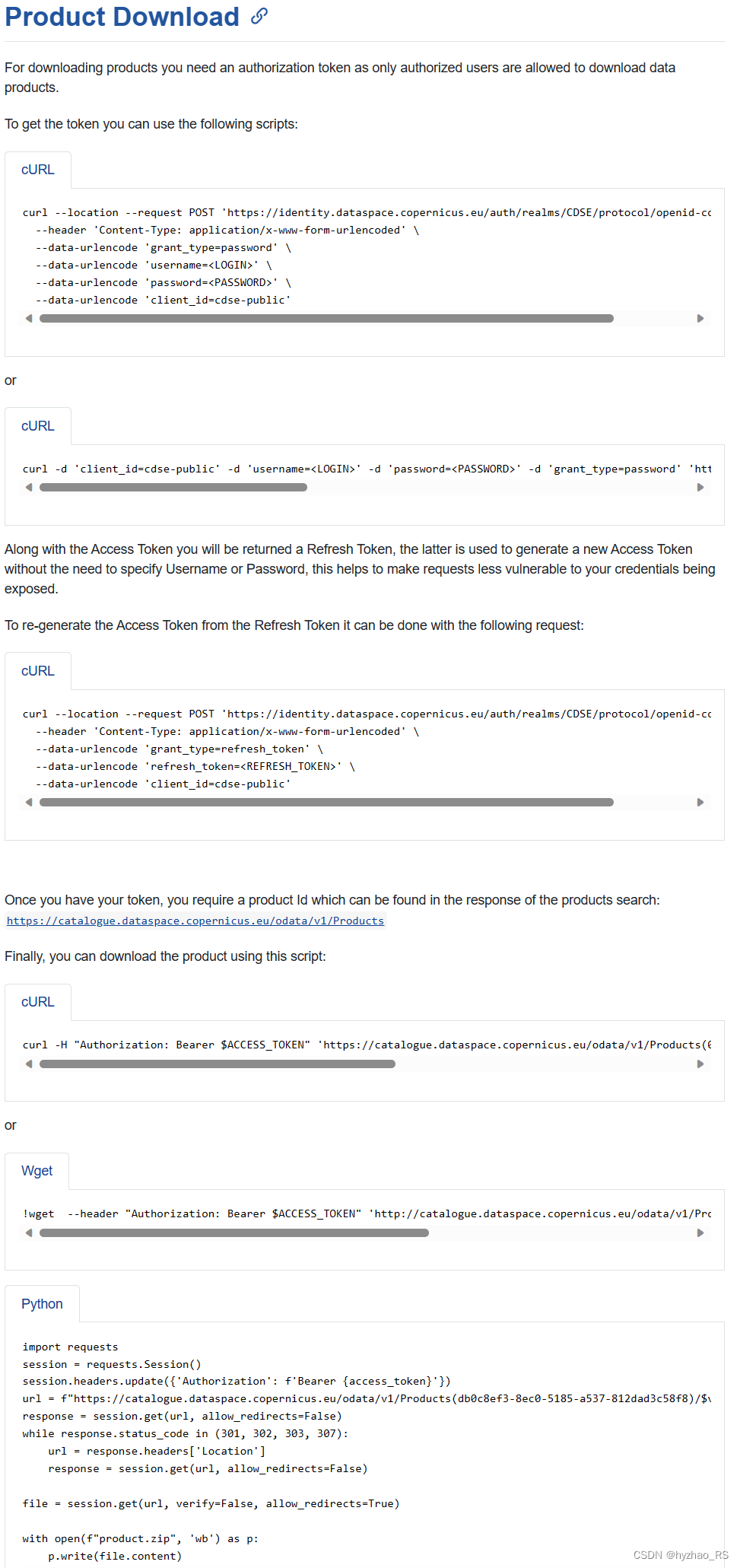 在copernicus Data Space Ecosystem下载sentinel数据及使用脚本检索和下载数据 Copernicus Browser Csdn博客