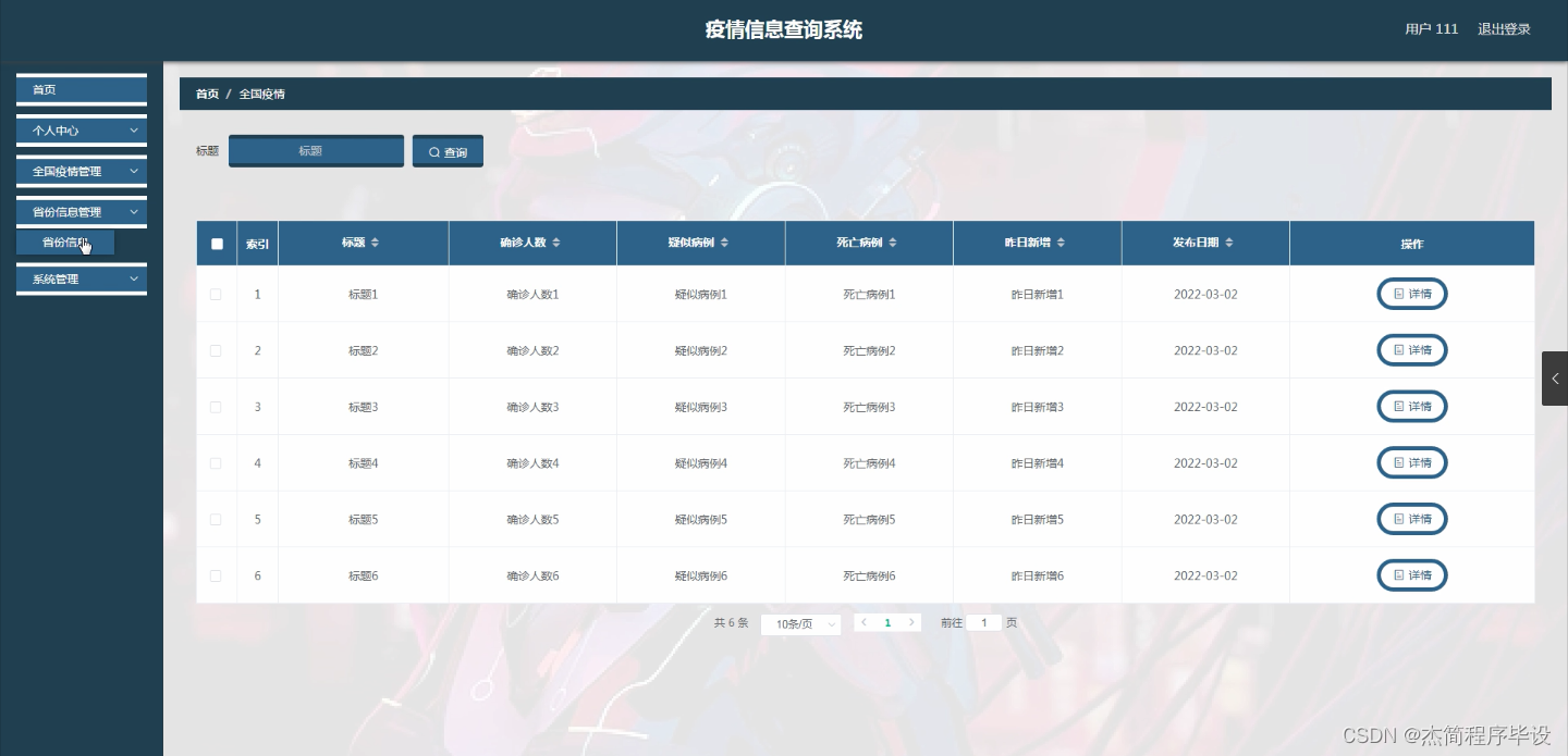 【附源码】java计算机毕业设计疫情信息查询系统(springbootmysql开题论文)新冠疫情统计系统java源代码 Csdn博客