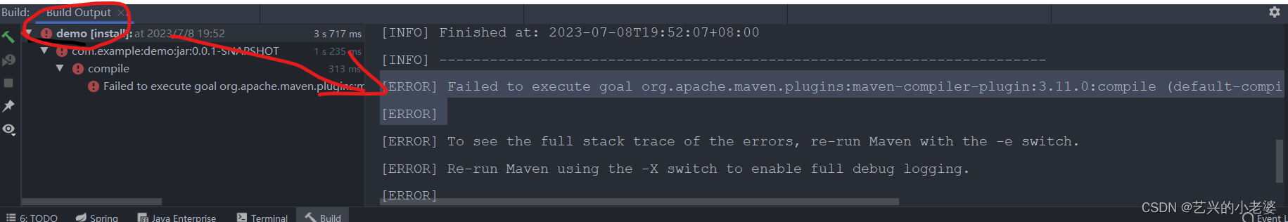 SpringBoot:Failed to execute goal org.apache.maven.plugins:maven-compiler-plugin:3.11.0:compile ...