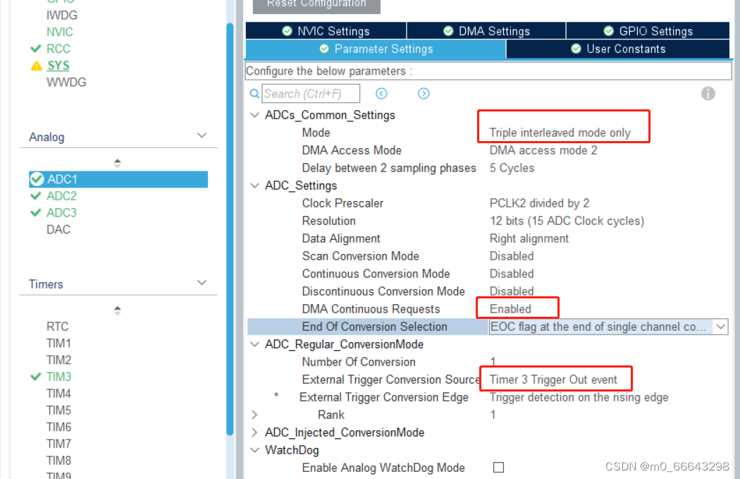 基于Cubemx的STM32F429多重adc采样DMA传输配置，定时器触发采样率可调，最高可到7.2MHz采样率~_adc dma电赛-CSDN博客
