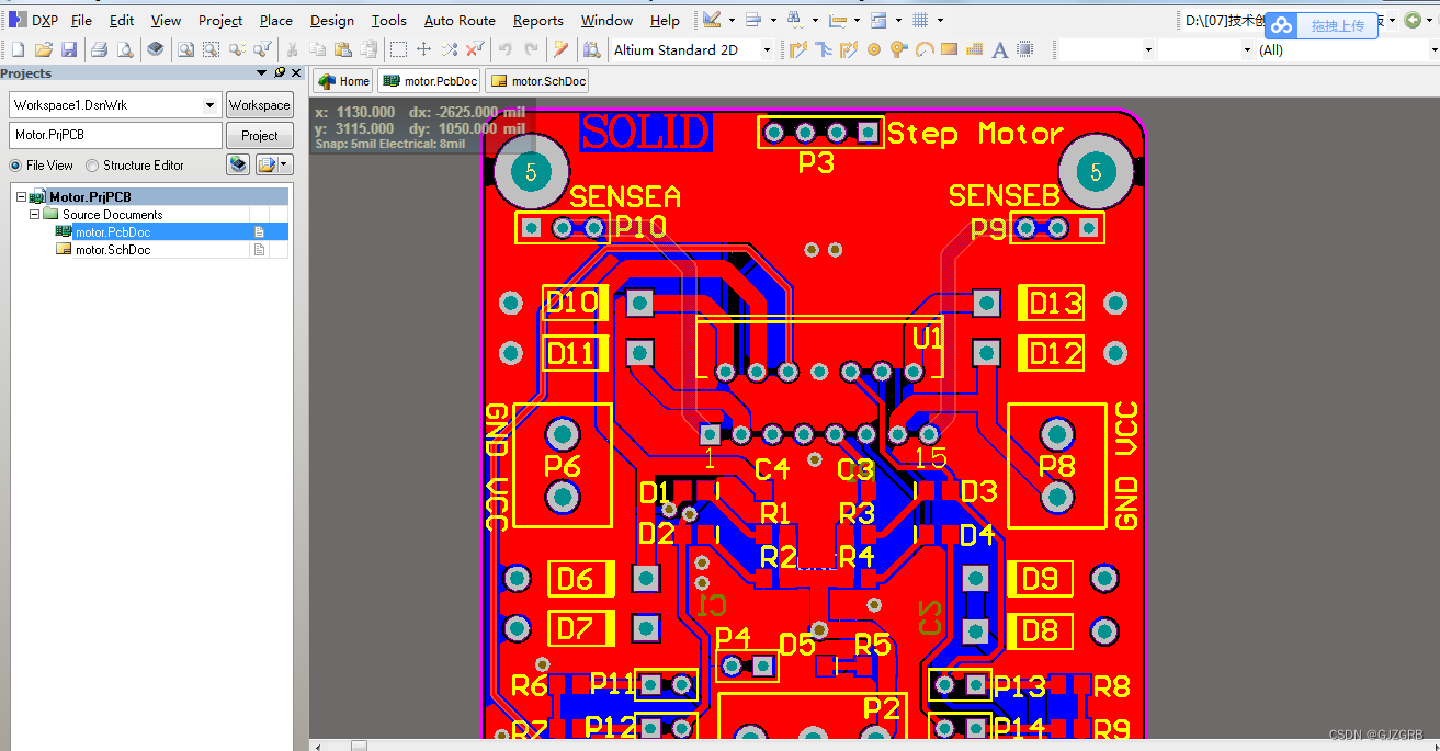 基于L298N双H桥电机驱动板设计评估板硬件（原理图+PCB）工程文件_l298npcb文件-CSDN博客