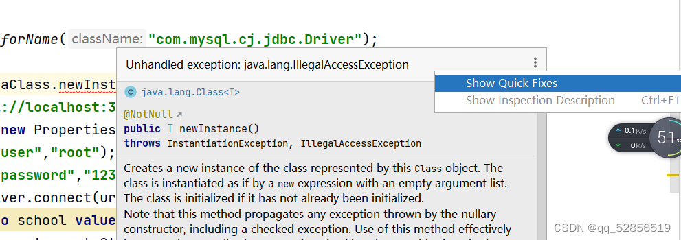 Unhandled exception:java.lang.IllegalAccessException提示报错_unhandled exceptions: java.lang ...