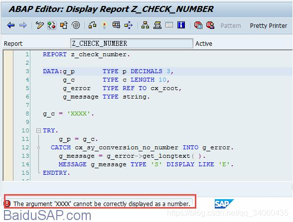 ABAP 判断数字大杂烩_abap判断是否小数-CSDN博客
