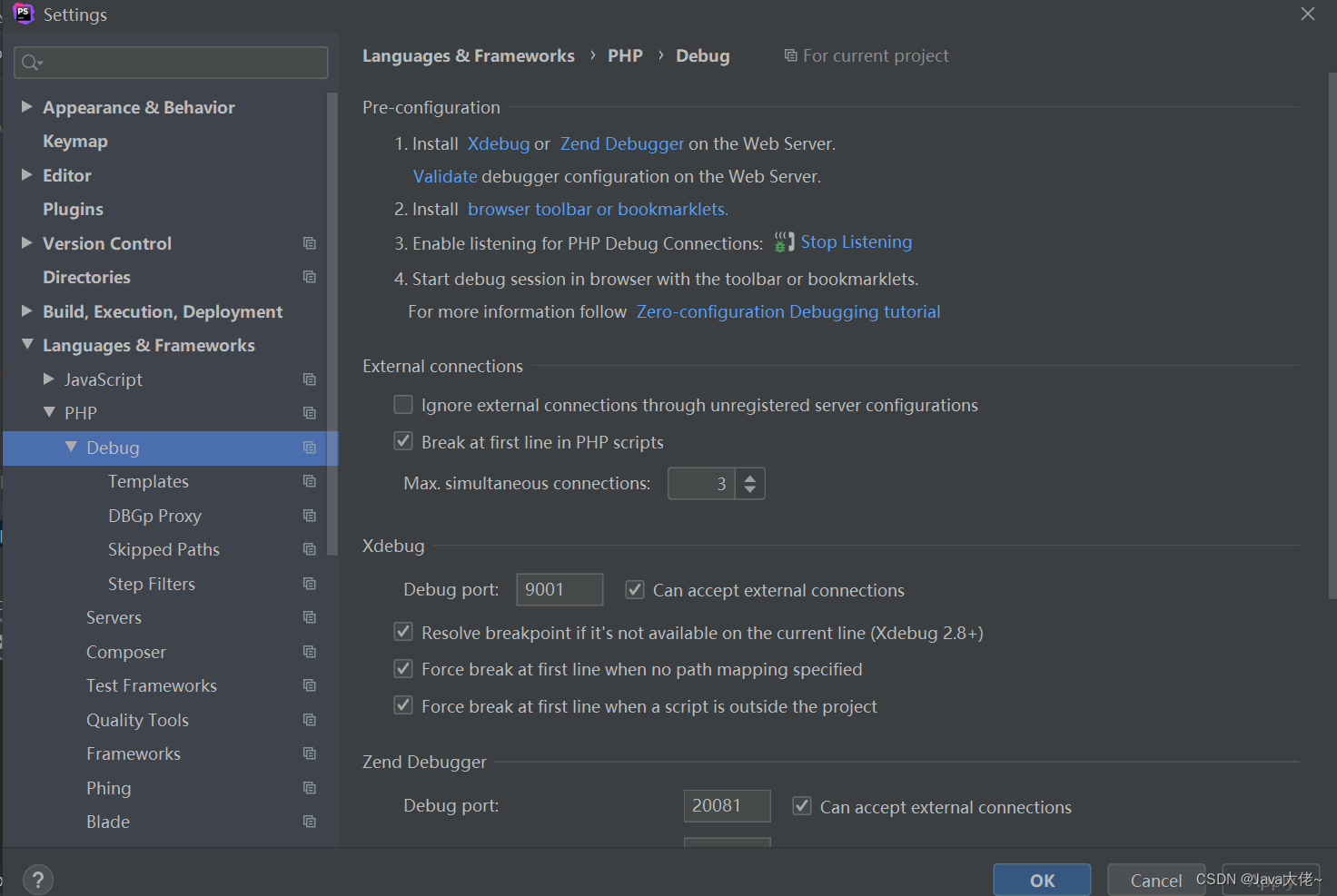 phpstorm+phpstudy+xdebug快速搭建php调试环境_phpstudy中调试php-CSDN博客