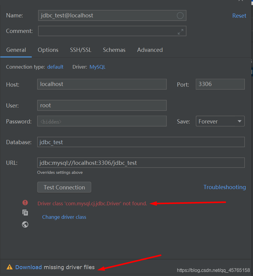 IDEA配置database和配置database时出现的错误的解决方法_incorrect driver and or-CSDN博客