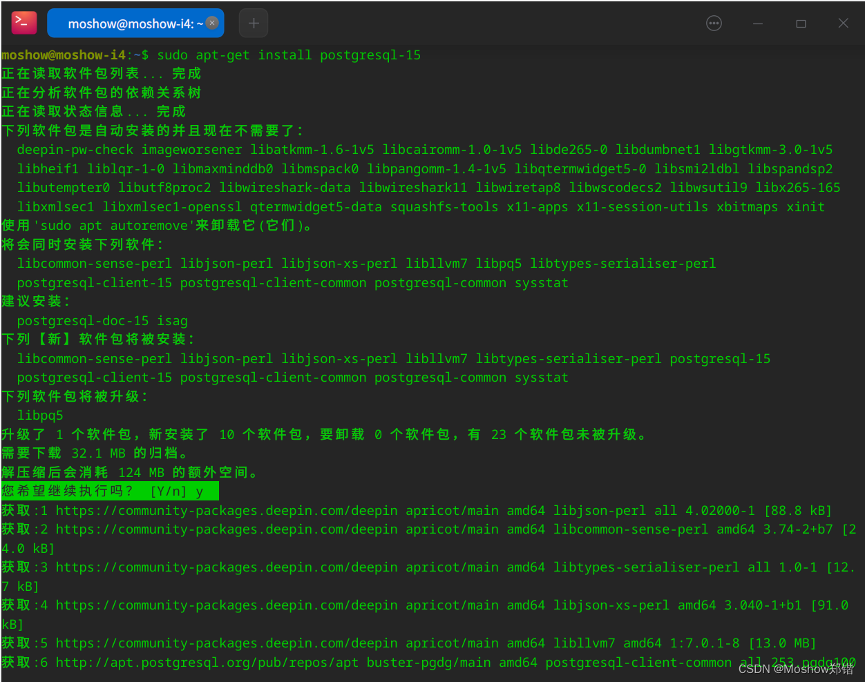 DeepinV20/Ubuntu安装postgresql方法_deepin postgresql-CSDN博客