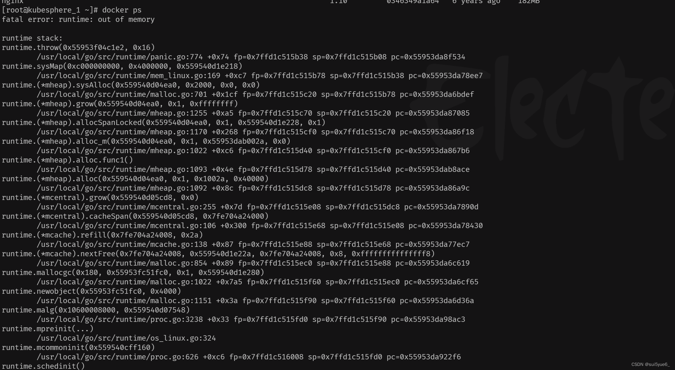 docker报错 fatal error: runtim: out of memory_fatal error: runtime: out of memory-CSDN博客
