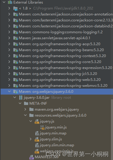 在maven项目SpringMVC框架下，jquery无法被正确引用和访问的解决方案。_无法解析org.webjars.bower:jquery:2.1.0-CSDN博客