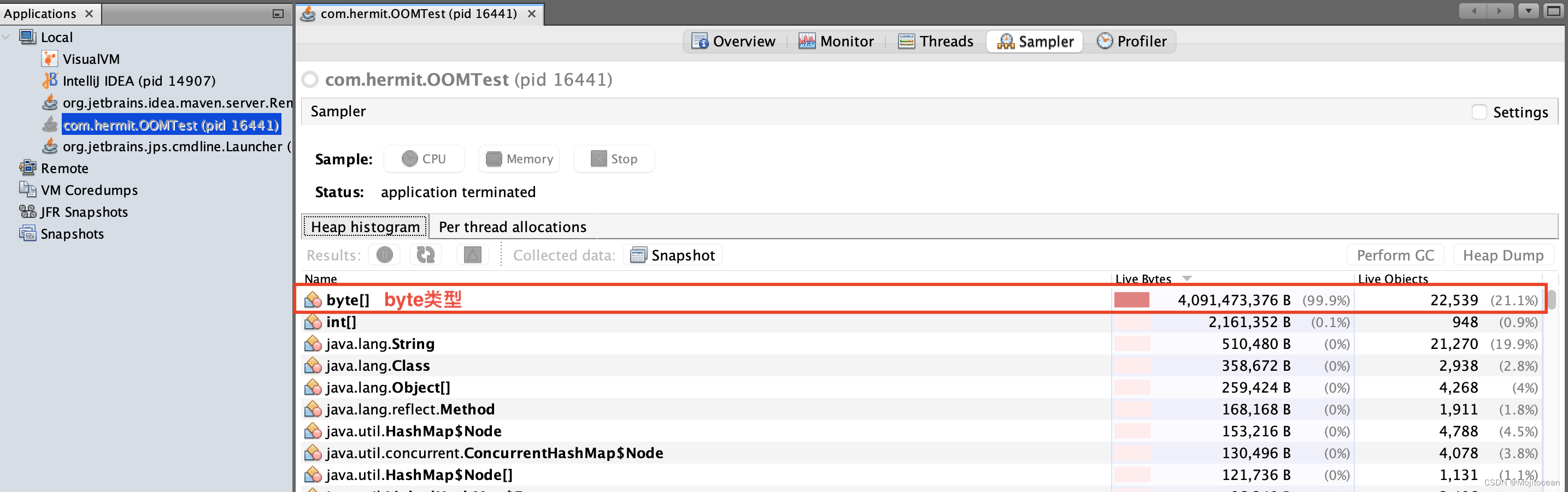 使用VisualVM分析排查OOM问题_visualvm分析oom-CSDN博客