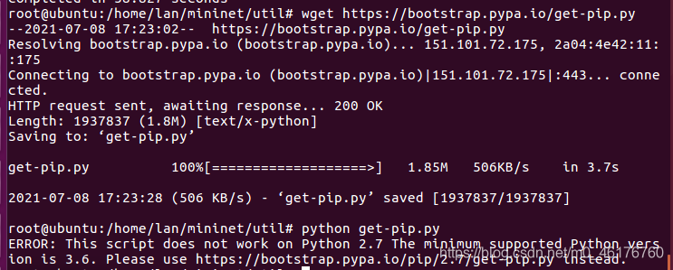 记录解决安装ryu过程中因版本问题报错error This Script Does Not Work On Python 27 The