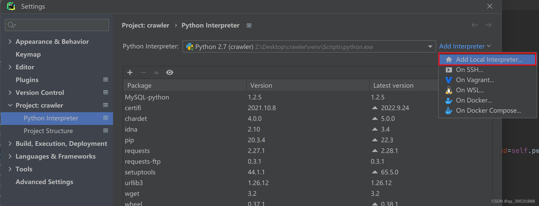 在pycharm中导入python2.7的包遇到的一些问题_pycharm python2.7-CSDN博客
