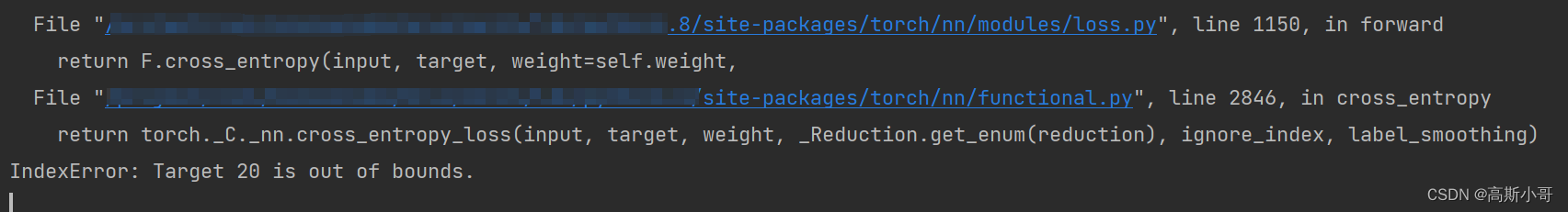 成功解决IndexError: Target 20 is out of bounds._indexerror: target 2 is out of bounds.-CSDN博客
