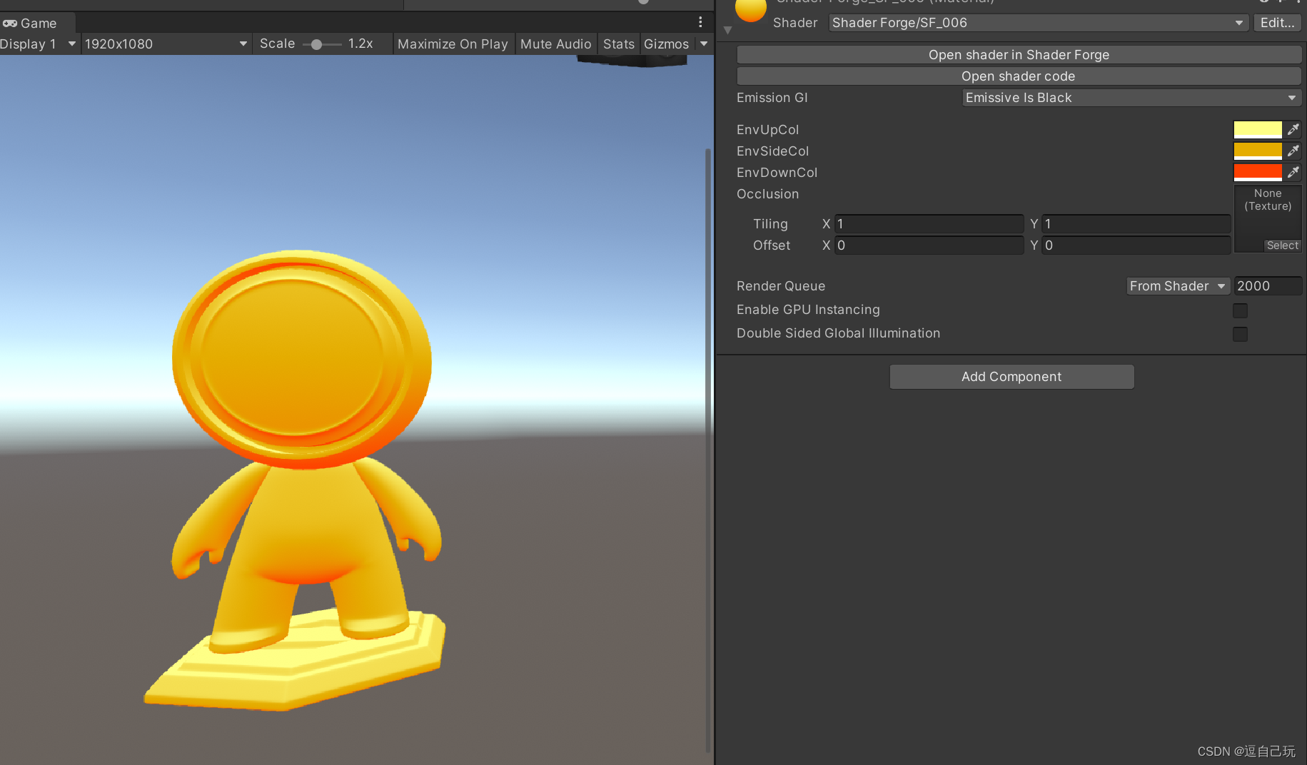 Shader Forge初学者——三色环境光003_shaderforge-CSDN博客