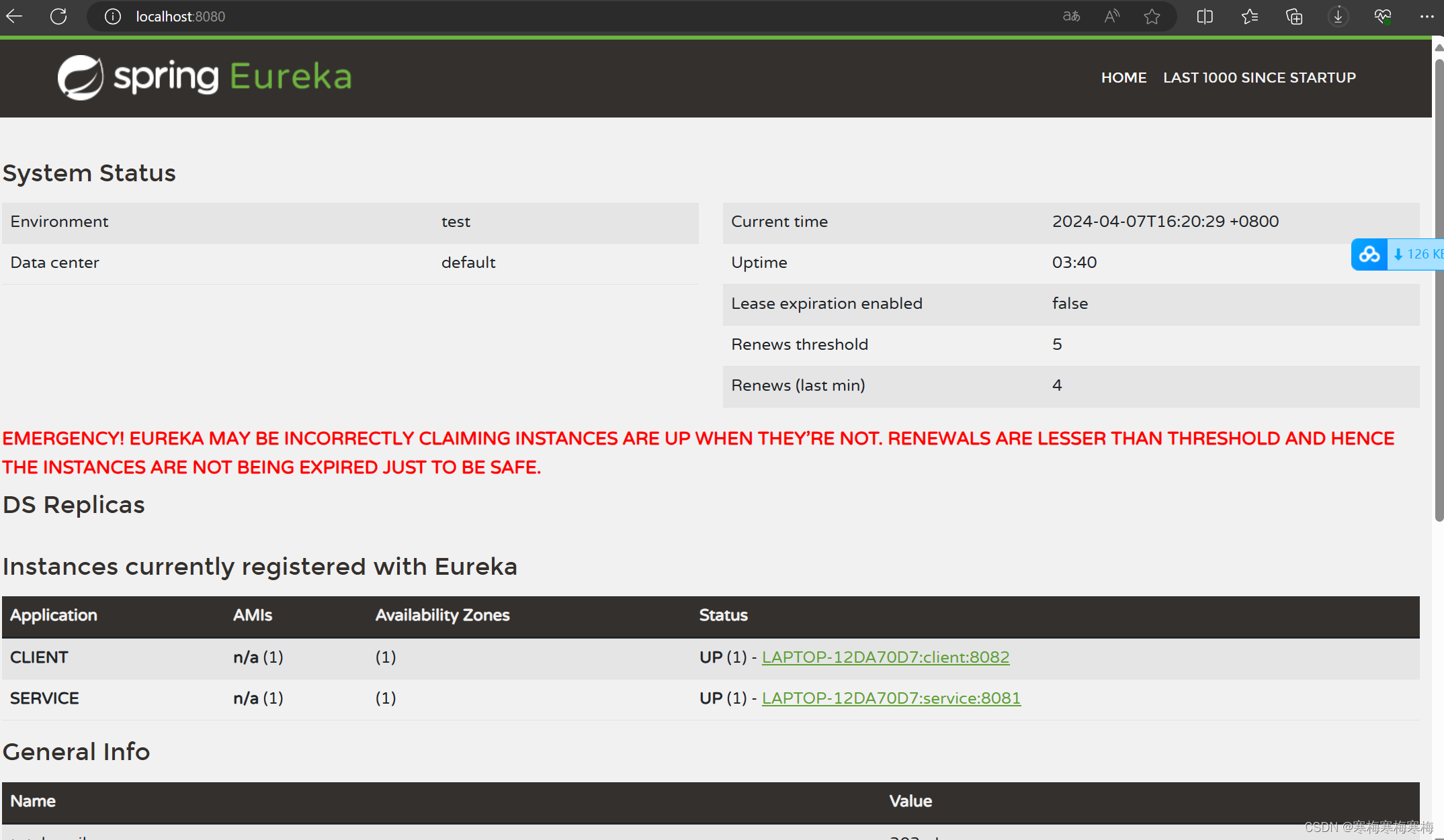 启动报错：Error creating bean with name ‘scopedTarget.eurekaClient‘ defined in class path resource ...