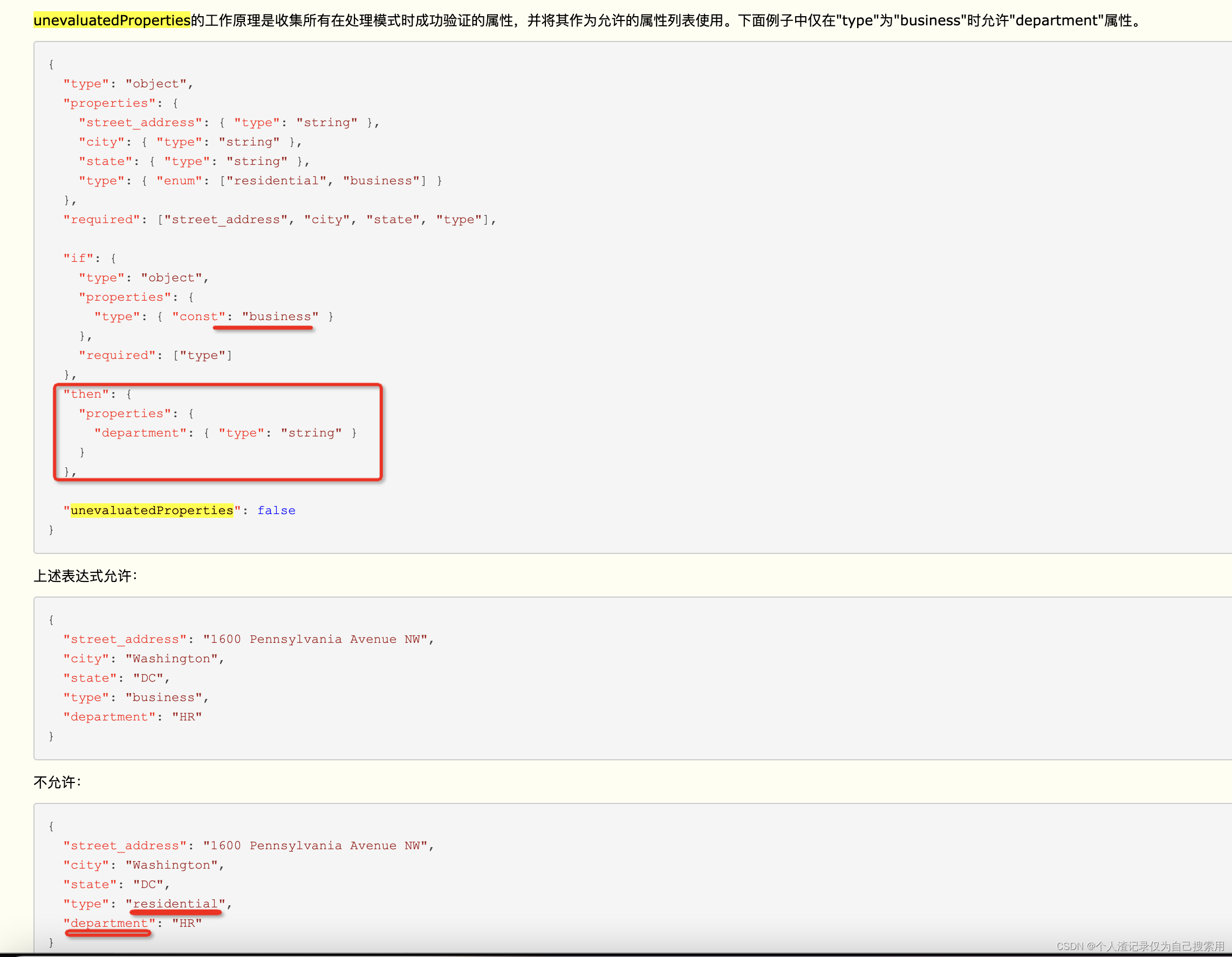 unevaluatedProperties 和 additionalProperties区别-CSDN博客