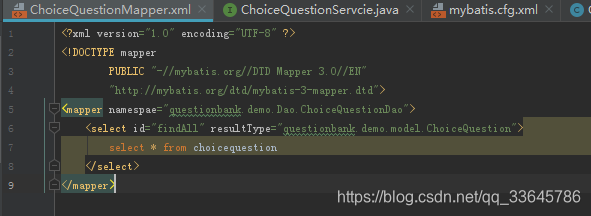 Cause: org.xml.sax.SAXParseException； lineNumber: 5； columnNumber: 60； 必须为元素类型 “mapper“ 声明属性 ...