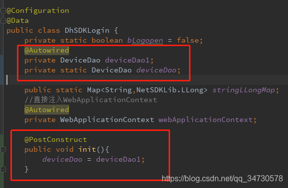 springboot中@autowired注入静态变量为null的解决办法_静态类autoware为null-CSDN博客