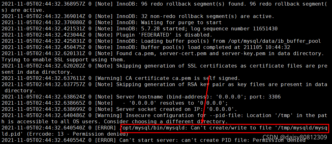 启动MySQL报错：The server quit without updating PID file ?_mysql.server 启动时报 ...