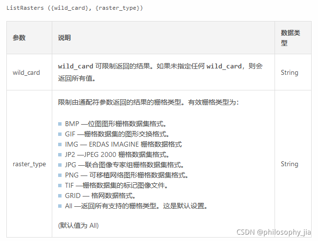 Arcpy学习笔记（五）-列出数据_arcpy.listrasters-CSDN博客