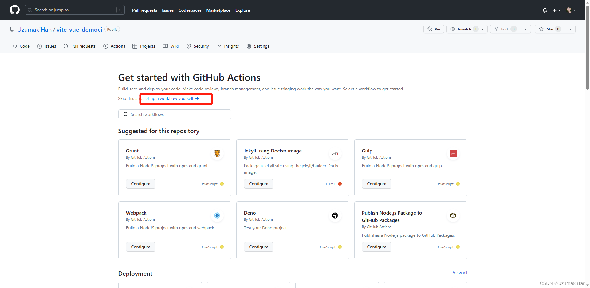 使用github Cicd 简单部署vue项目github的cicd构建前端项目 Csdn博客
